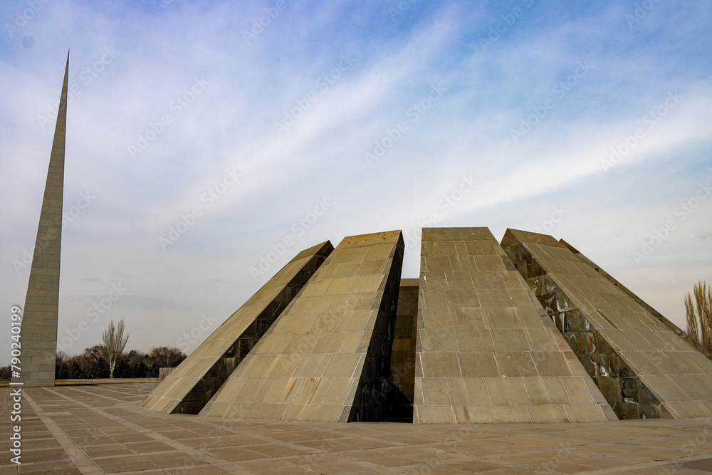 Yerevan, Armenia February 14 2024: Armenian genocide memorial. It is a ...