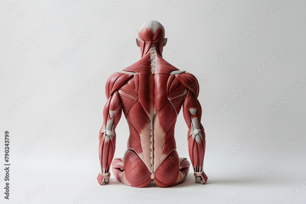 Anatomy of the upper back on the human body Stock Illustration | Adobe ...