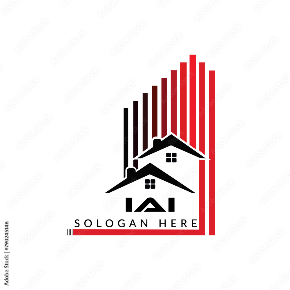 Letter IAI building vector, IAI initial construction. IAI real estate ...