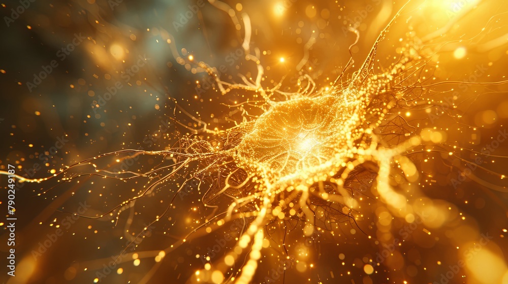 A vivid digital representation of a neural network explosion ...