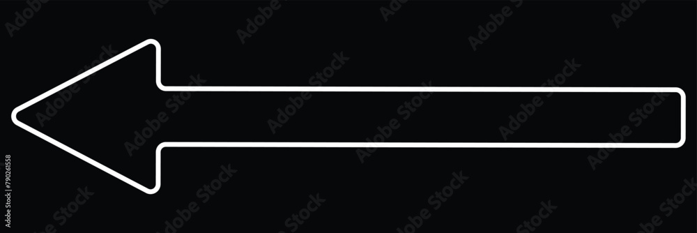 Black arrow pointing right and left . Arrow shape icon element . Black ...