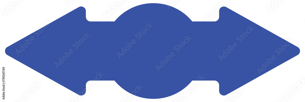 Rounded bullet point circle, double arrow icon, two-way black marker ...