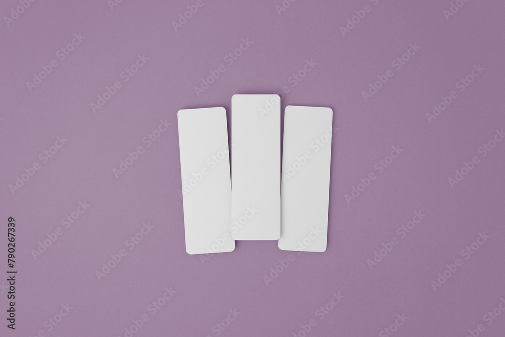 3 Bookmarks Mockup, 2x6 inch Bookmark Mockup, Minimal Styled Stock ...