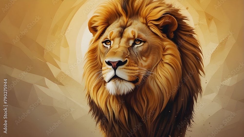 lion in the sun A striking vector logo for "Golden Pride Design Co ...