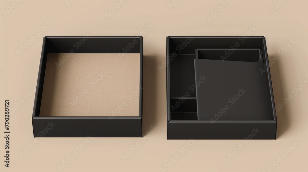 Detailed modern illustration of an empty drawer for postage concept ...
