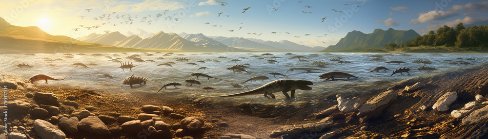 Artistic representation of what the area might have looked like in ...