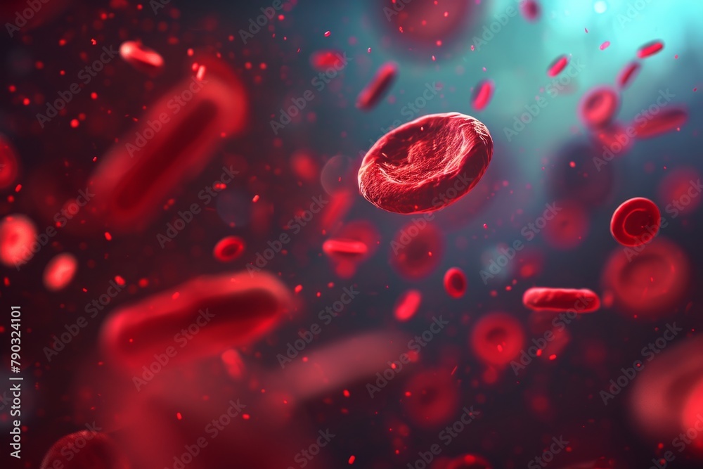 This photo depicts red blood cells floating within a blood vessel ...