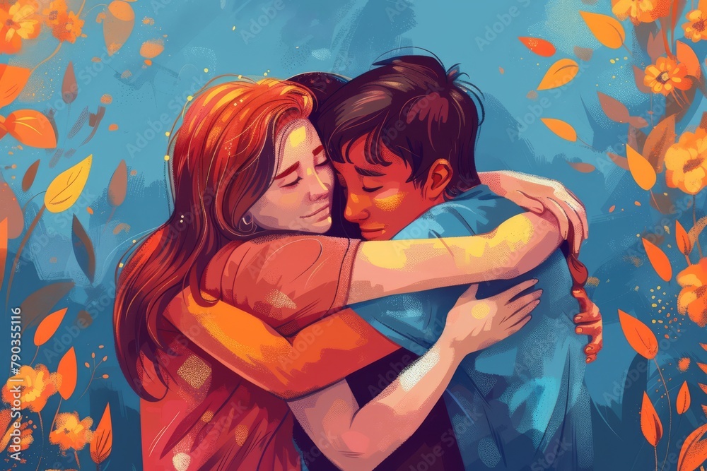 Best friends concept illustration. Happy friendship day cartoon poster ...