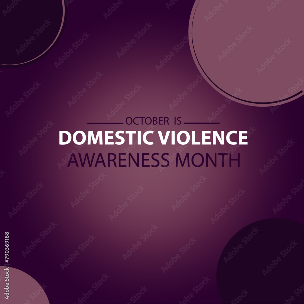 Domestic violence awareness month vector poster design, campaign ...
