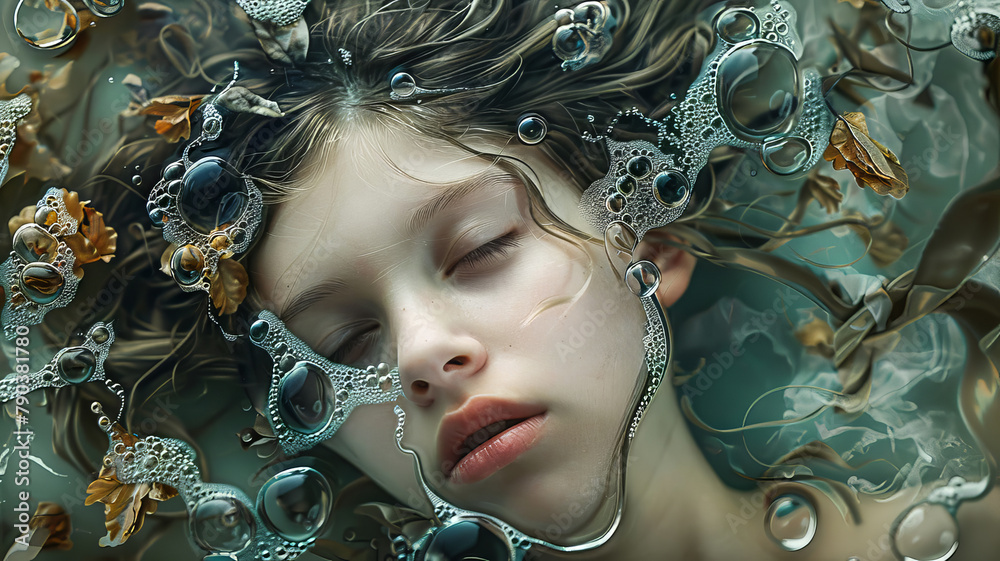 A visually striking and thought-provoking portrayal of a beautiful girl ...