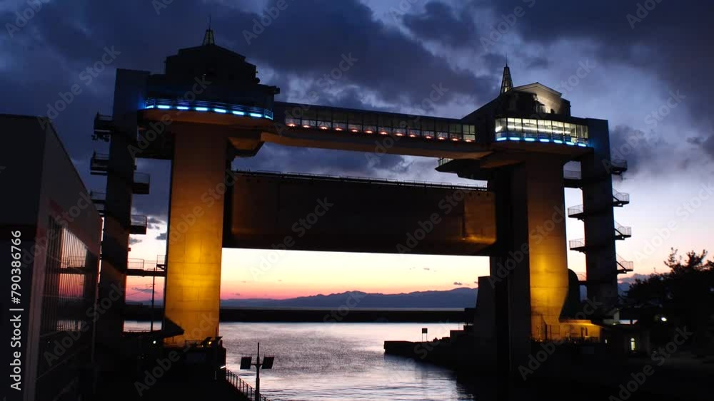NUMAZU, SHIZUOKA, JAPAN - MAR 2024 : View of VIEW-O flood gate at ...