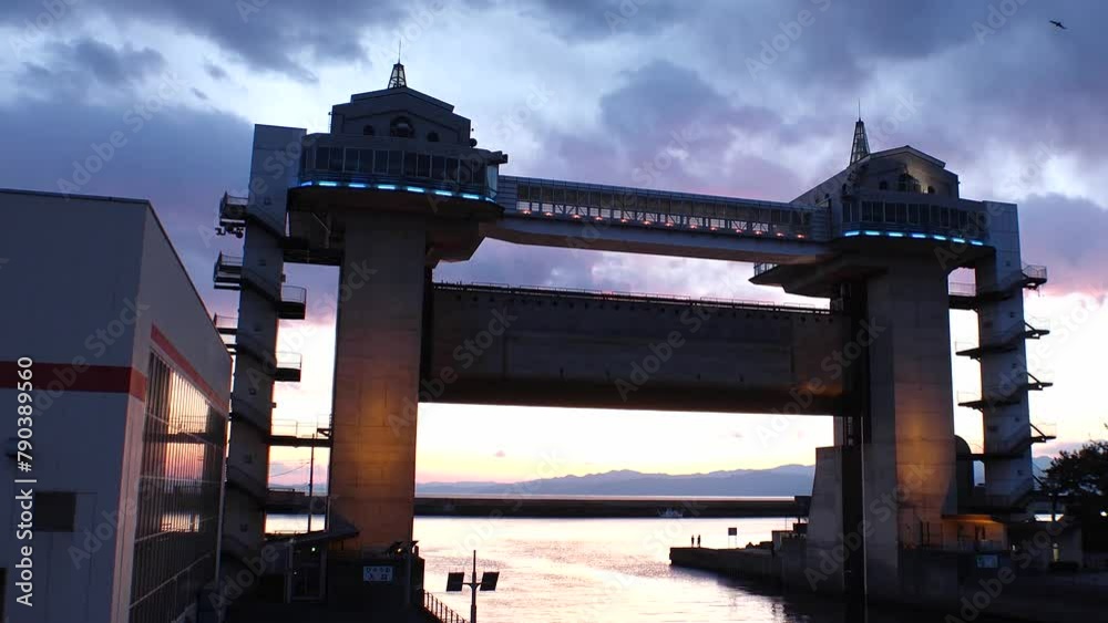 NUMAZU, SHIZUOKA, JAPAN - MAR 2024 : View of VIEW-O flood gate at ...