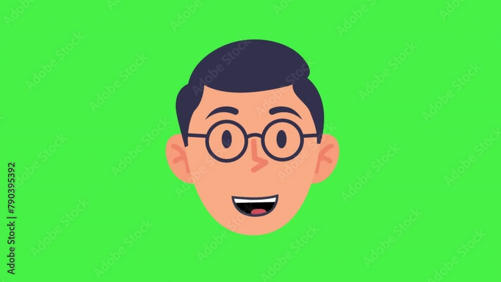 cartoon characters on green screen. Animated characters isolated ...