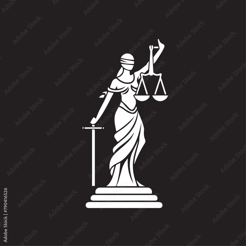 Lady justice in cartoon, doodle style . Image for t-shirt, web, mobile ...