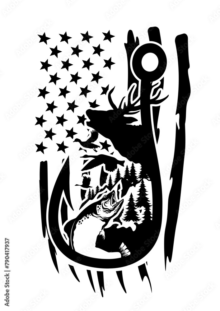 US Deer Duck Fish Hunting | Outdoor Hunting | Deer Hunting | Duck ...