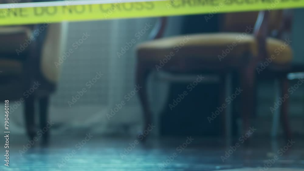 Closeup of a Crime Scene in a Deceased Person's Home. Dead man, Police ...