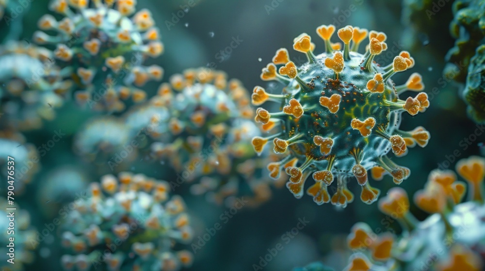 The unseen world of viruses and microorganisms, their spore-like and ...