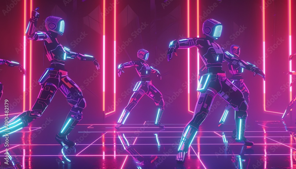Explore a worms-eye view of futuristic dance forms using pixel art ...