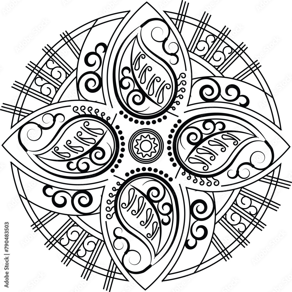 Indian Traditional and Cultural Rangoli, Alpona, Kolam, or Paisley ...