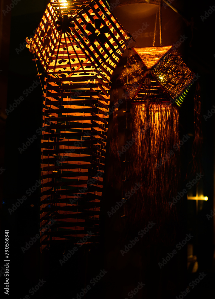 Traditional Atapattama Vesak lantern, Ocatagen shaped lantern ...