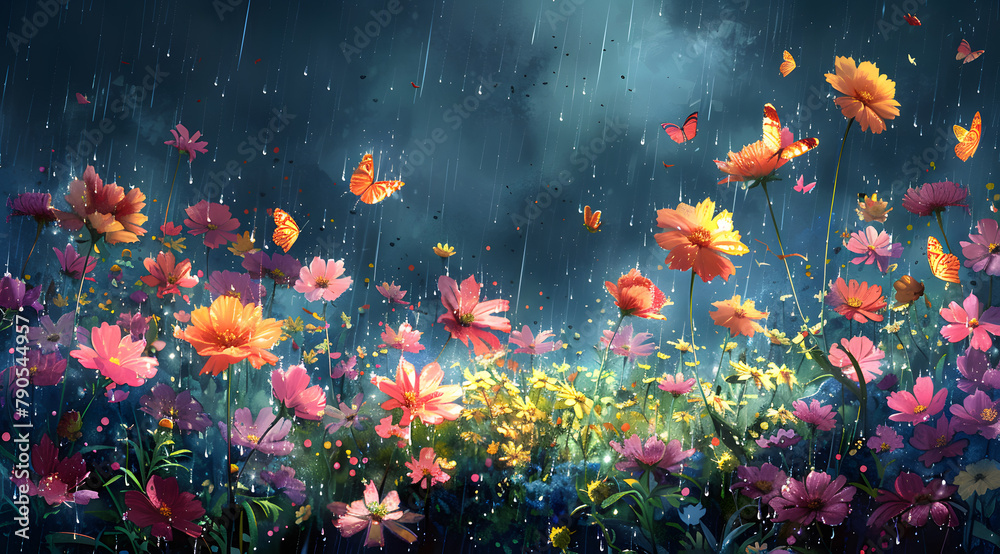 Spring Deluge: Watercolor Masterpiece Unveils Nature's Resilience ...