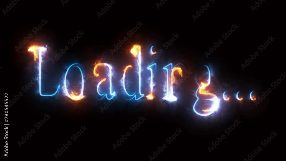 Loading glowing red neon text. Animation,Glowing Neon Loading Smoke ...