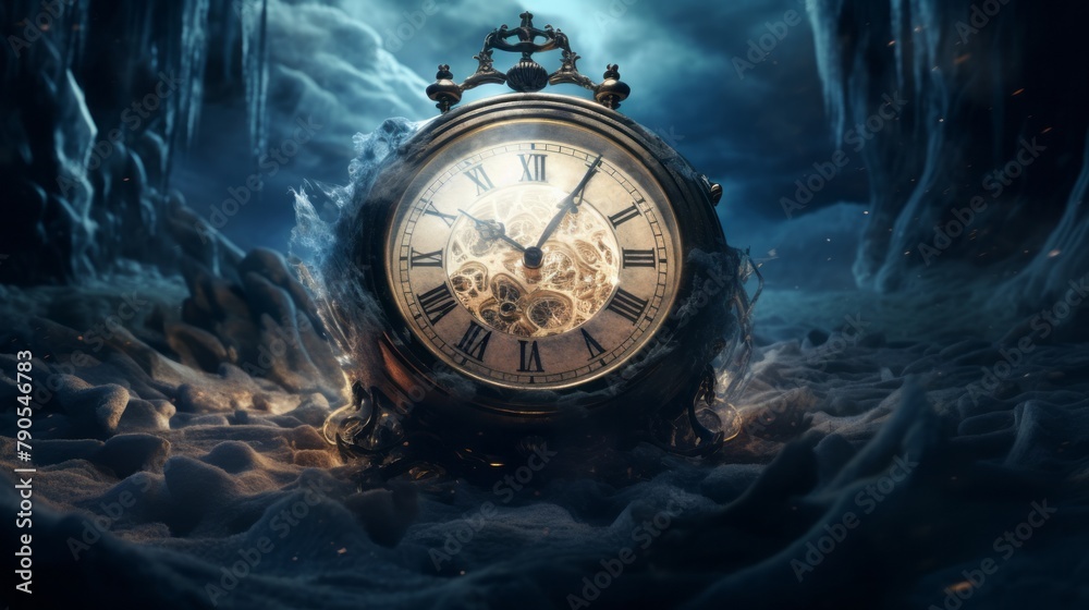 Time travel Technology Background with Clock concept and Time Machine ...