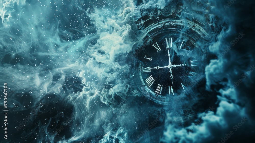 Time travel Technology Background with Clock concept and Time Machine ...