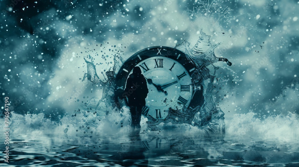 Time travel Technology Background with Clock concept and Time Machine ...