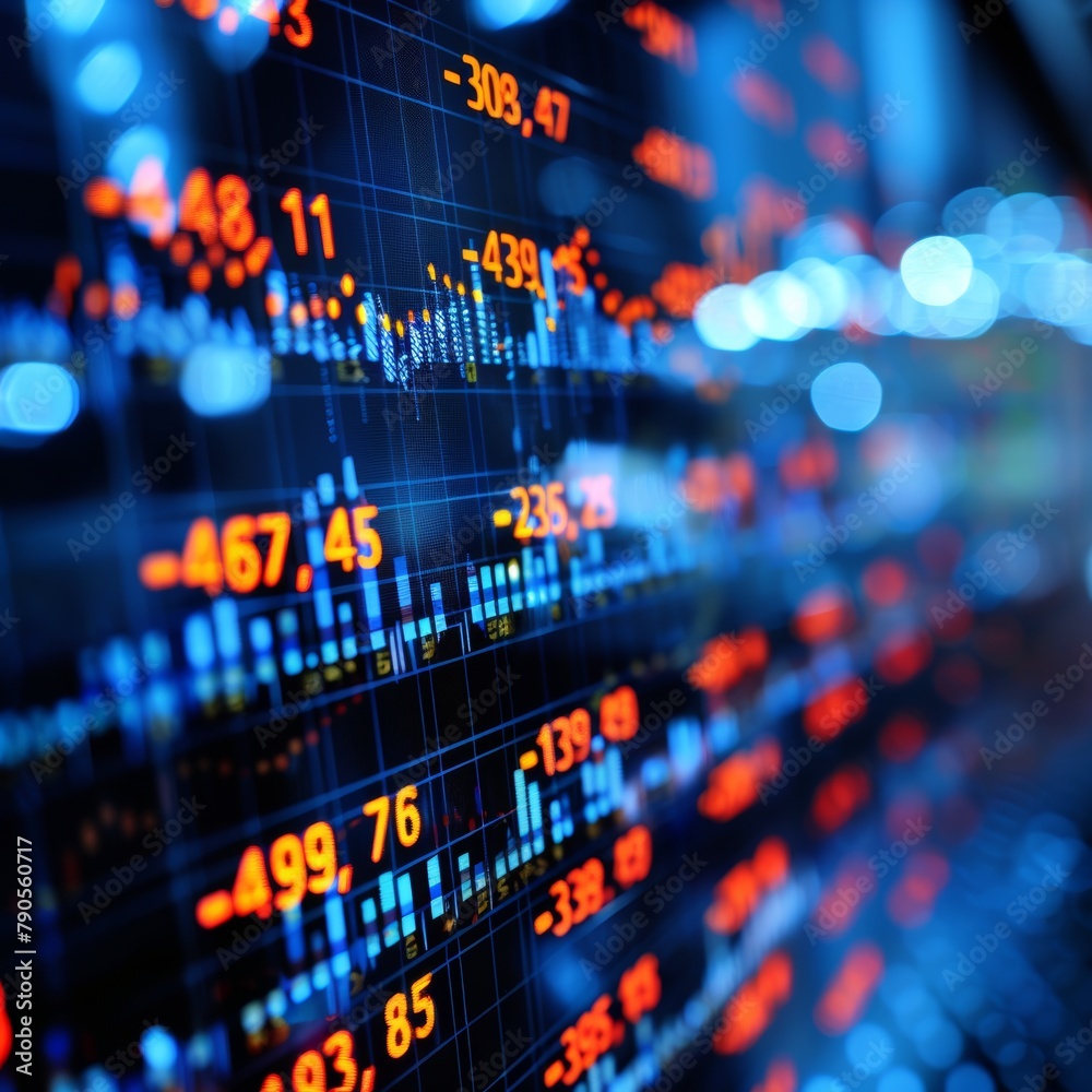 A computer screen shows a series of numbers and graphs, with the ...