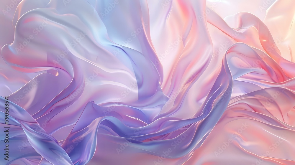 Ethereal Grace and Gentle Fluidity in Iridescent Abstract Art Stock ...