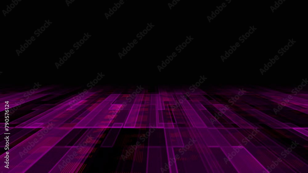 Purple abstract animated motion background. Digital technology ...