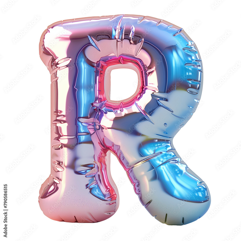 PNG Letter R, 3D Alphabet letter, 3d shiny letter collection, glowing ...