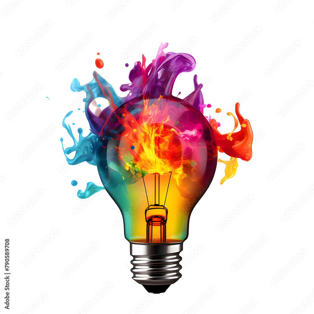 Bulb png light bulb png colorful light bulb png bulb with color splash ...