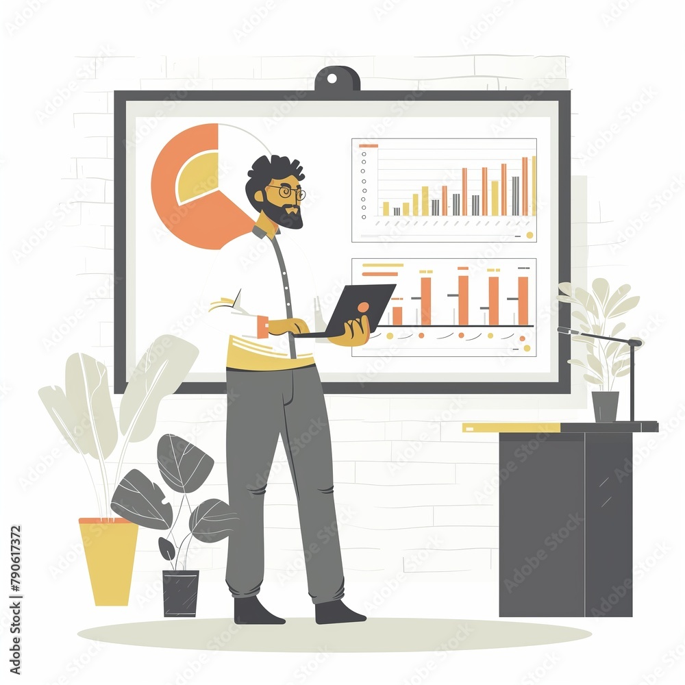 Corporate Presentation: Analytical Expert Explaining Chart Analysis ...