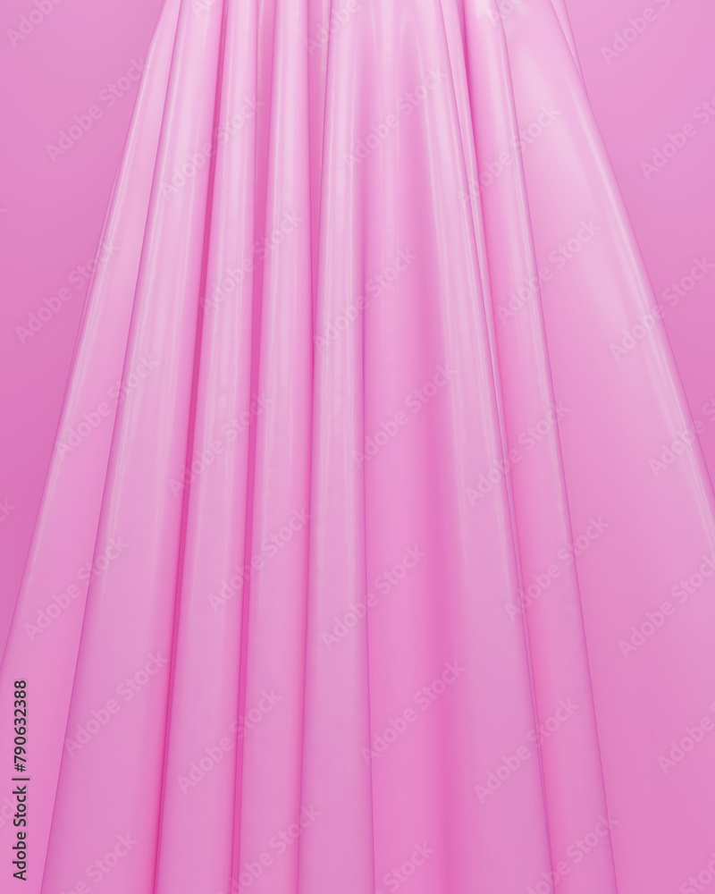 Pink folds ripples rubber latex silky smooth vibrant abstract ...