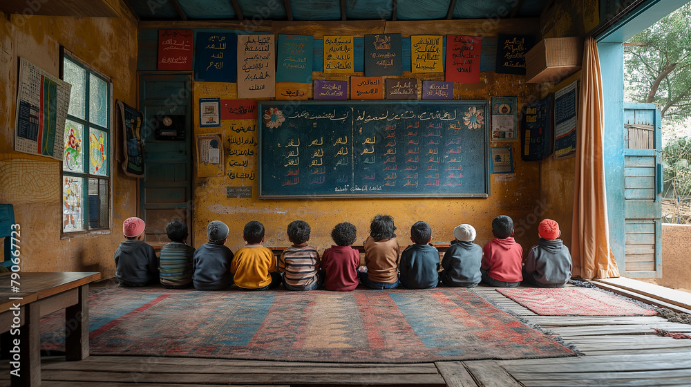 14. Islamic Education: A scene from an Islamic school where students ...
