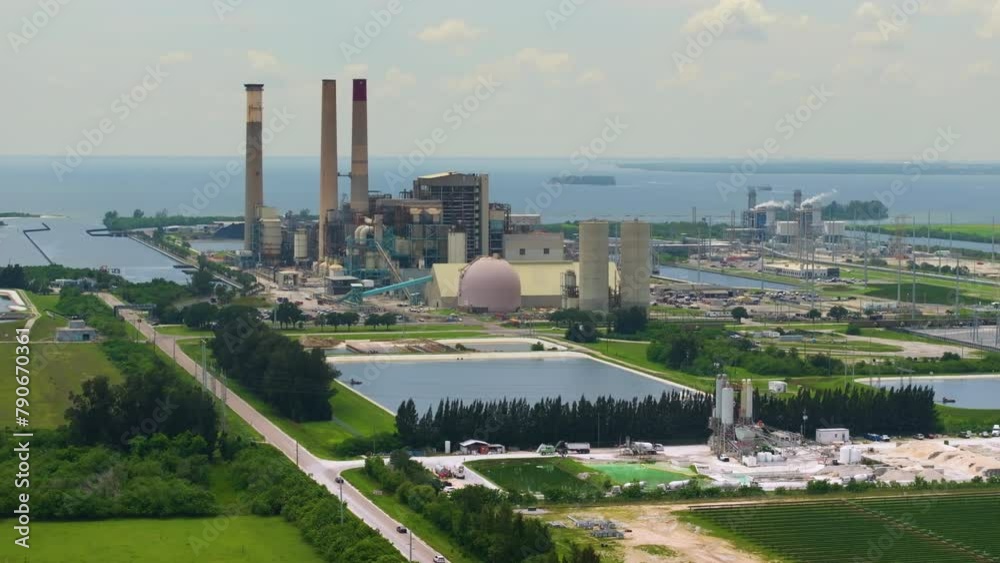 Vidéo Stock Electric energy production from fossil fuel. Big Bend Power ...