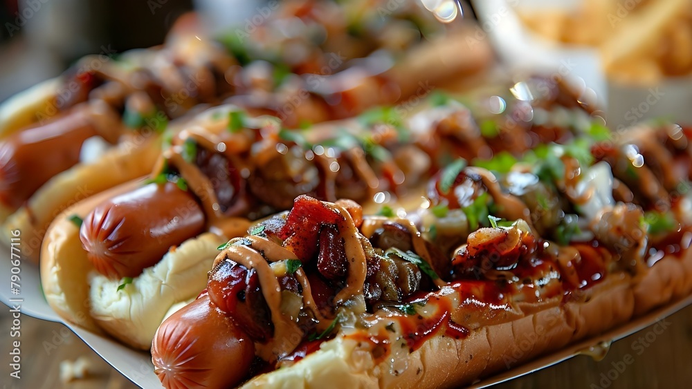 Culinary Symphony: Philly's Gourmet Hot Dog Delights. Concept Food ...