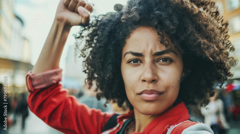 A powerful image showcasing woman empowerment, featuring a strong ...