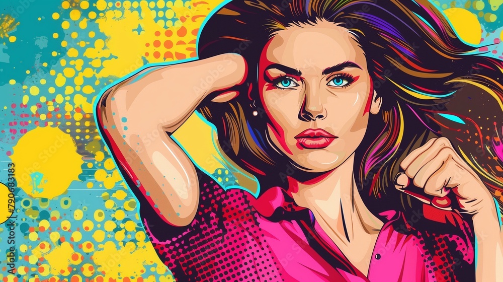 A powerful image showcasing woman empowerment, featuring a strong ...