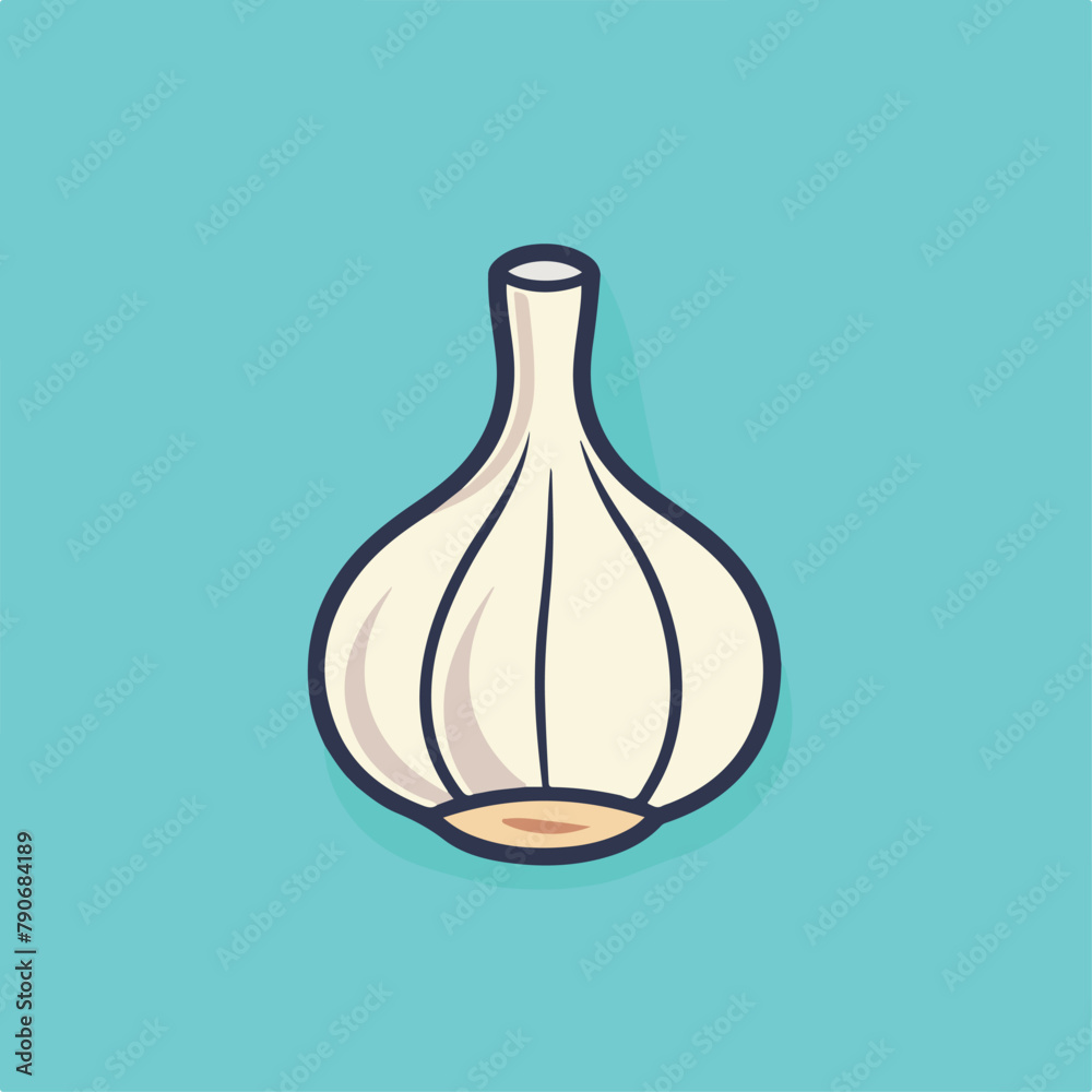 Garlic in cartoon, doodle style. Image for t-shirt, web, mobile apps ...