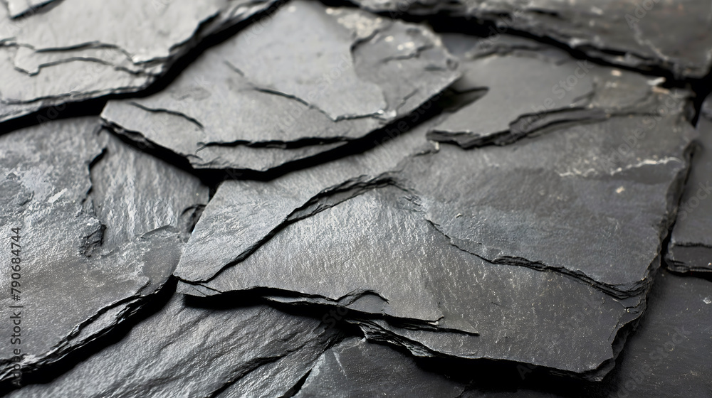 High resolution close up of dark slate stone with detailed textures ...