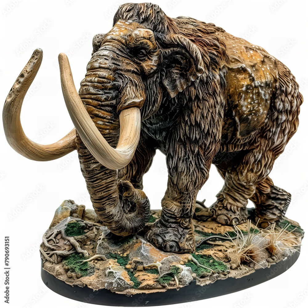 ภาพประกอบสต็อก extinct, woolly mammoth figurine from prehistoric ice ...