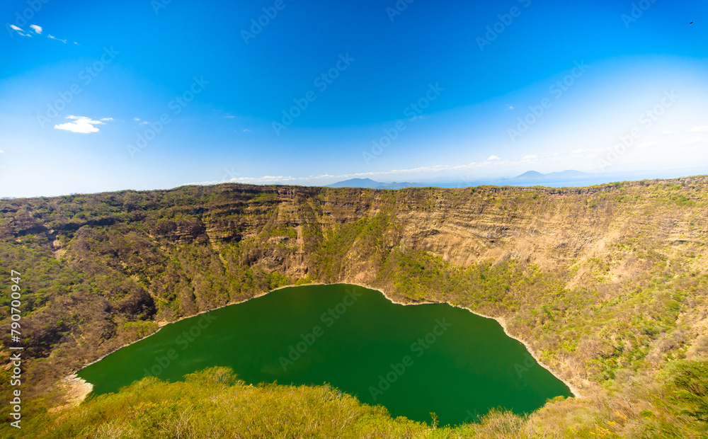 View from the top of the "Cosigüina" Volcano Natural Reserve ...