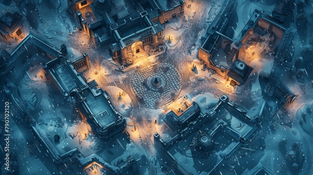 D&D inspired fortress map, detailed with a labyrinth of traps such as ...