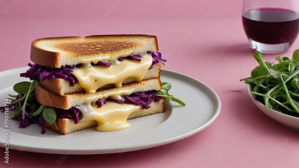 French sandwich, with soft French reblochon cheese, fried beef and ...