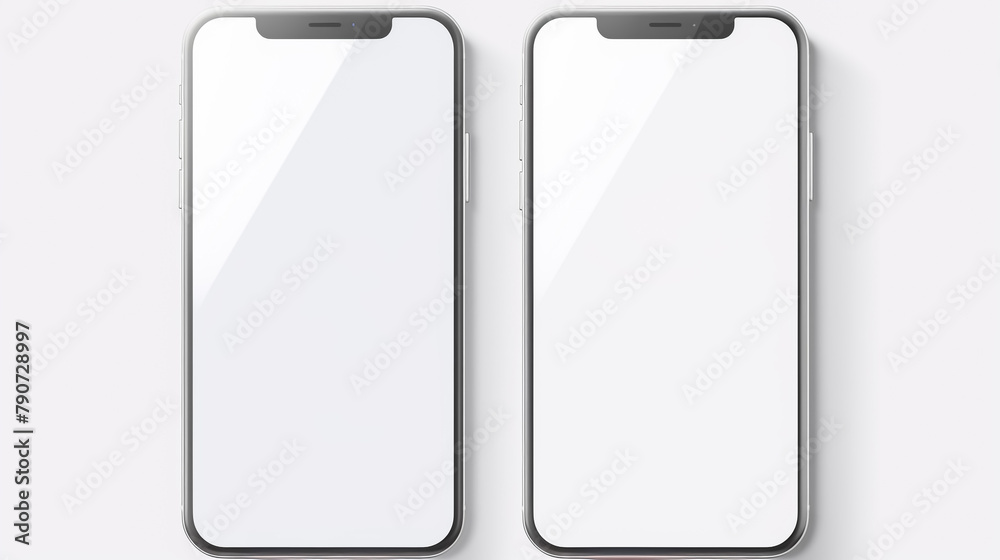 New vector mobile smartphone mockup isolated on white background ...
