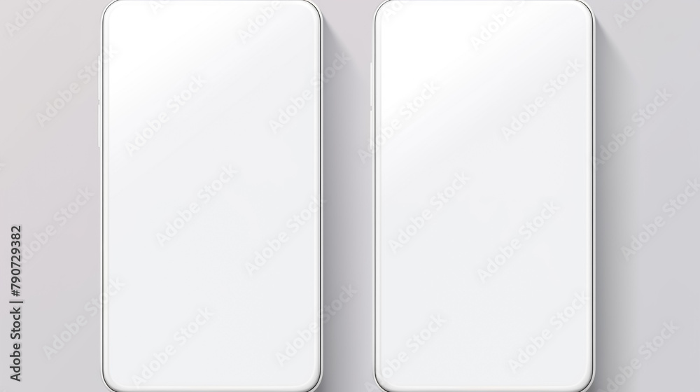 New vector mobile smartphone mockup isolated on white background ...
