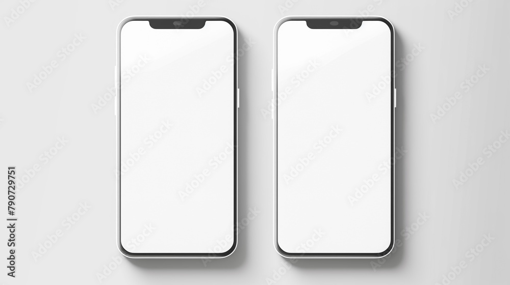 New vector mobile smartphone mockup isolated on white background ...